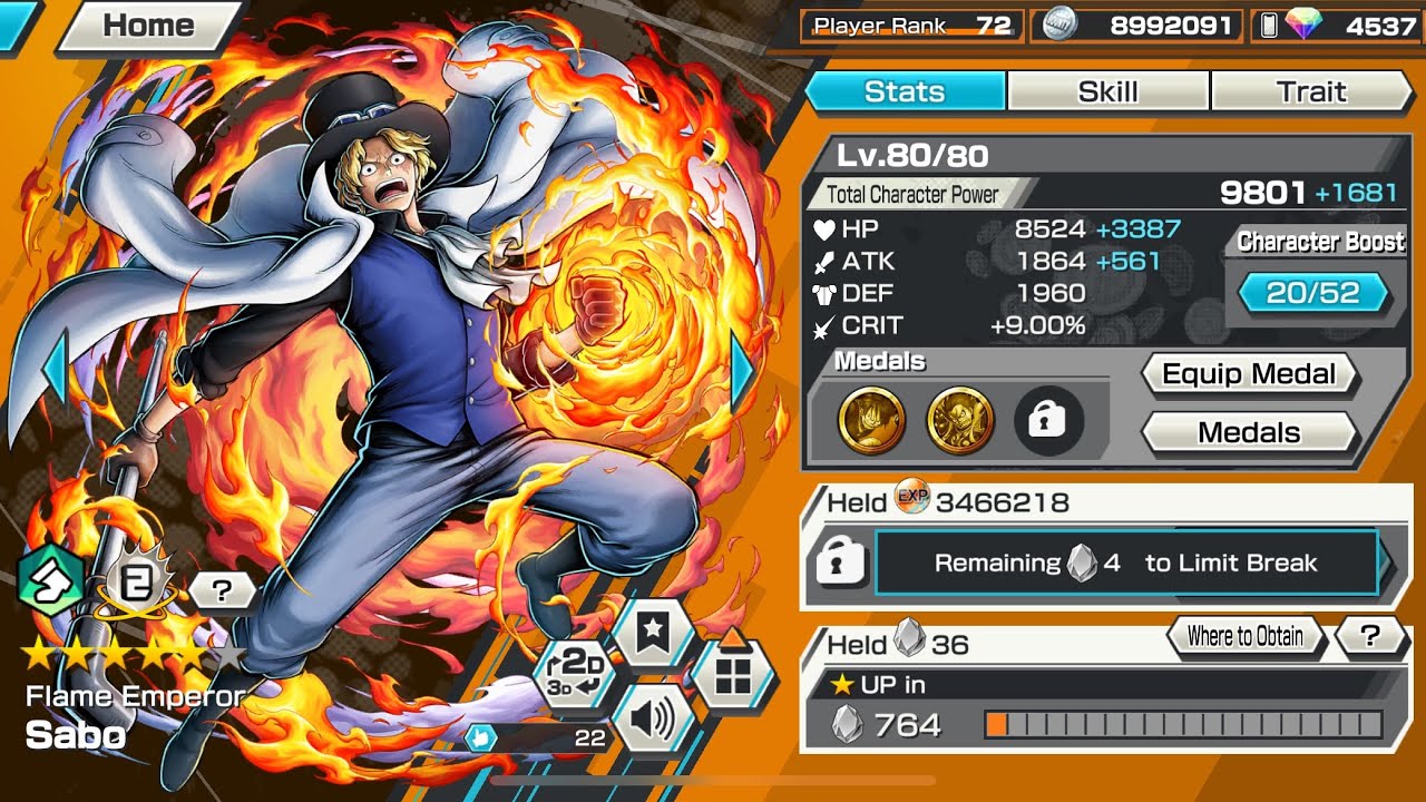 6⭐️ BOOST 2 EX SABO GAMEPLAY (FUN RUNNER) SS LEAGUE | ONE PIECE BOUNTY ...