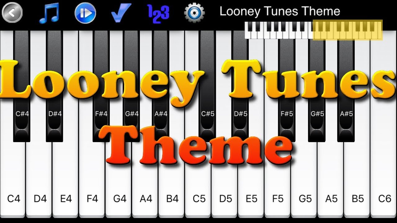Looney Tunes Theme - Learn How To Play Piano Melody - YouTube
