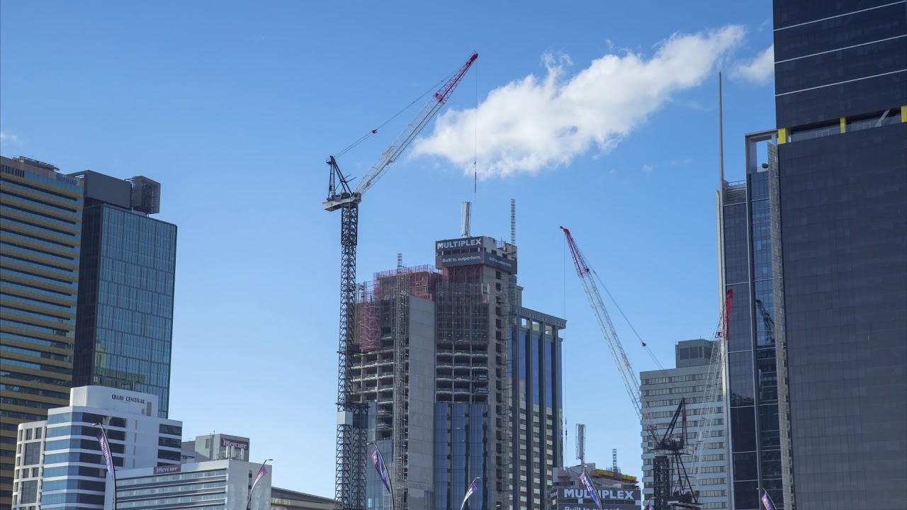 Brisbane Skyscraper Cranes Time Lapse - YouTube