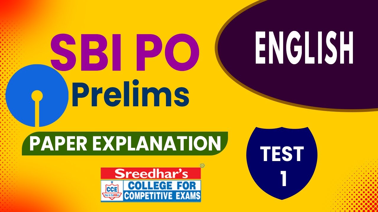 SBI PO PRELIMS 2021 PAPER EXPLANATION | MOCK TEST NO-1 | ENGLISH ...
