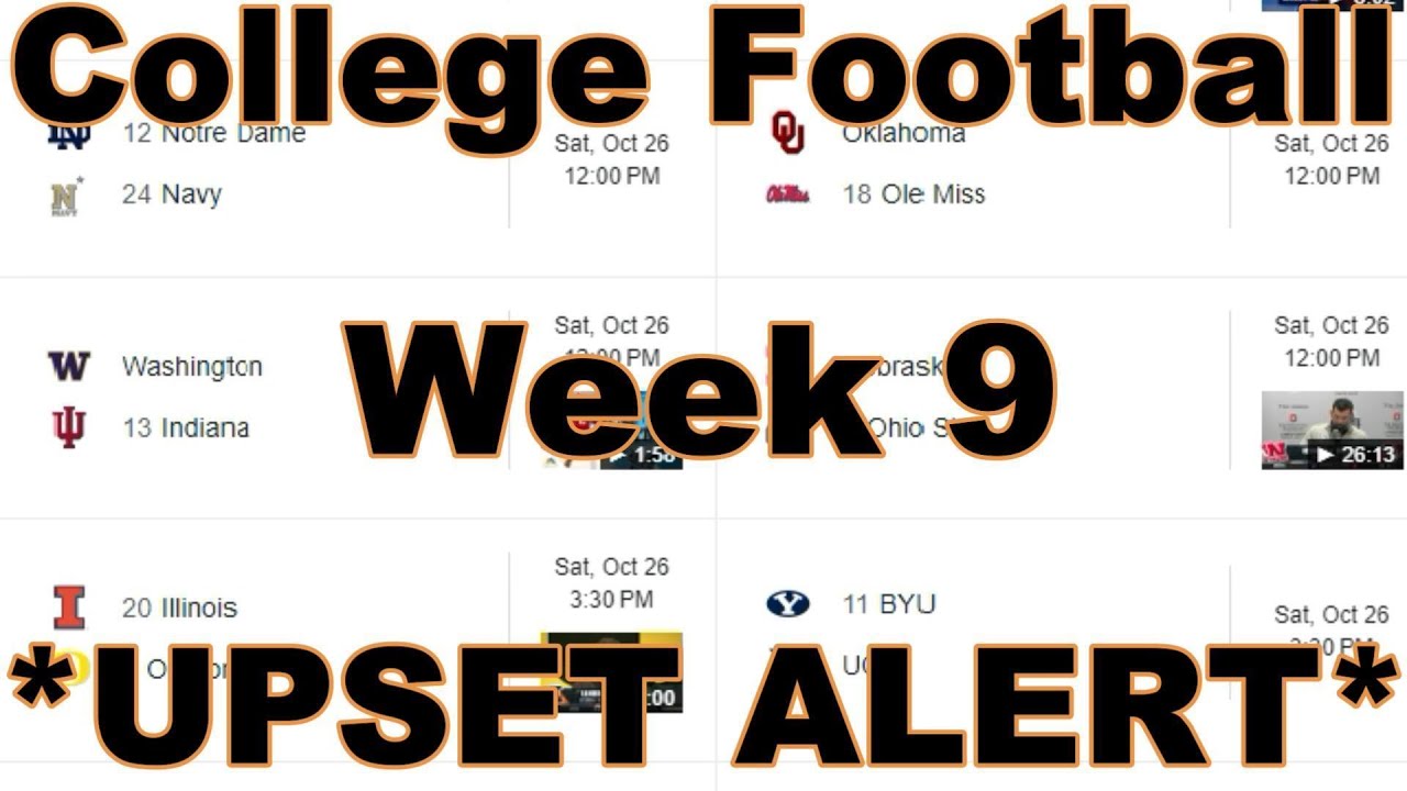 2024 College Football Week 9 *UPSET ALERT* - YouTube