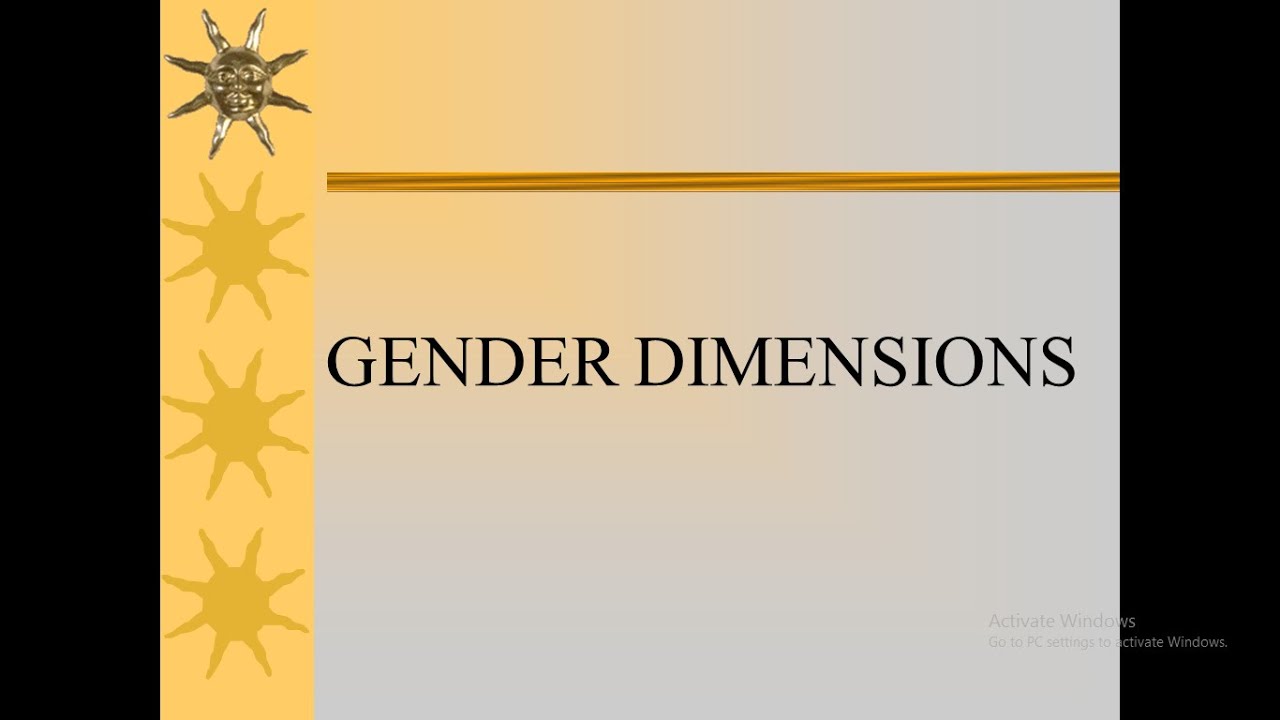 Gender Dimensions - Aspects - YouTube