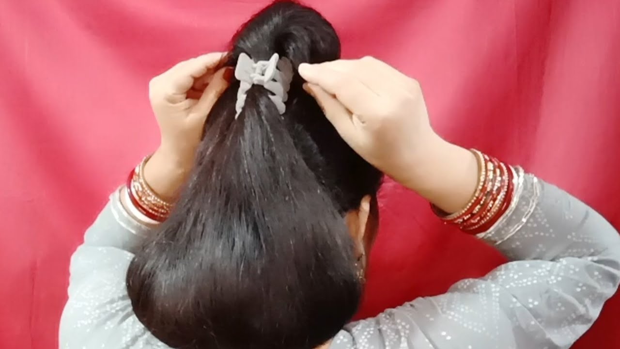 Clutcher Hairstyle For Ladies | Clutcher Hairstyle For Long Hair - YouTube