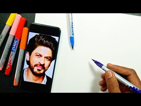 Drawing Shah Rukh Khan | SRK | How to draw Shahrukh Khan step by step ...