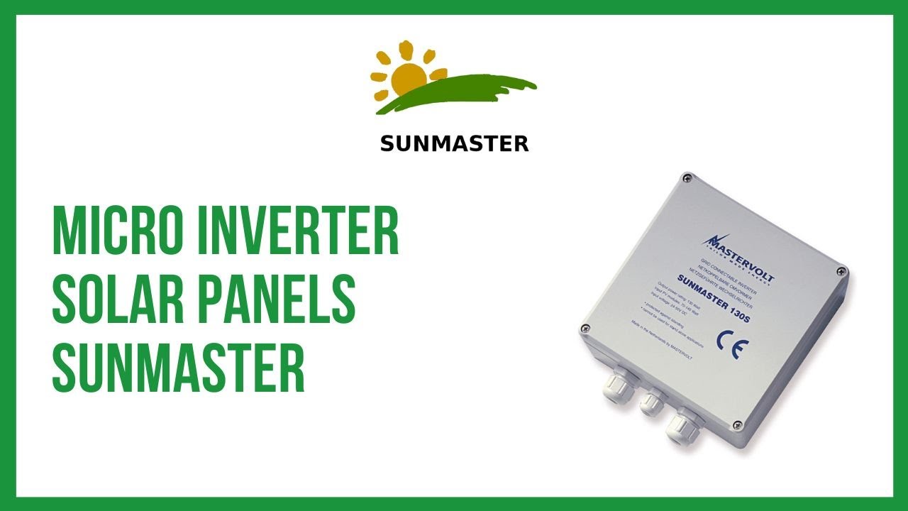Micro Inverter Solar Panels Sunmaster - YouTube