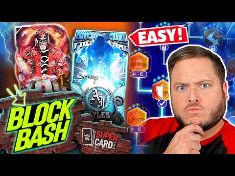 How to Get PENTA & AJ STYLES in Block Bash, EASY in WWE SuperCard!