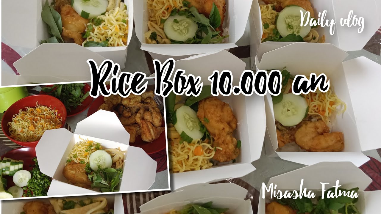 Rice Box harga 10.000 an dengan toping enak dan lengkap Maknyus - YouTube