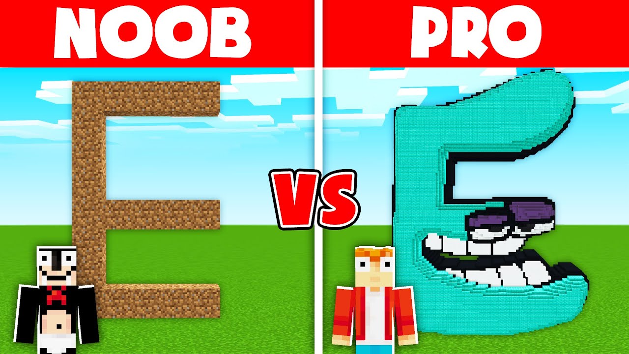 E Alphabet Lore Build Battle Noob vs Pro - Minecraft Video Like Maizen ...