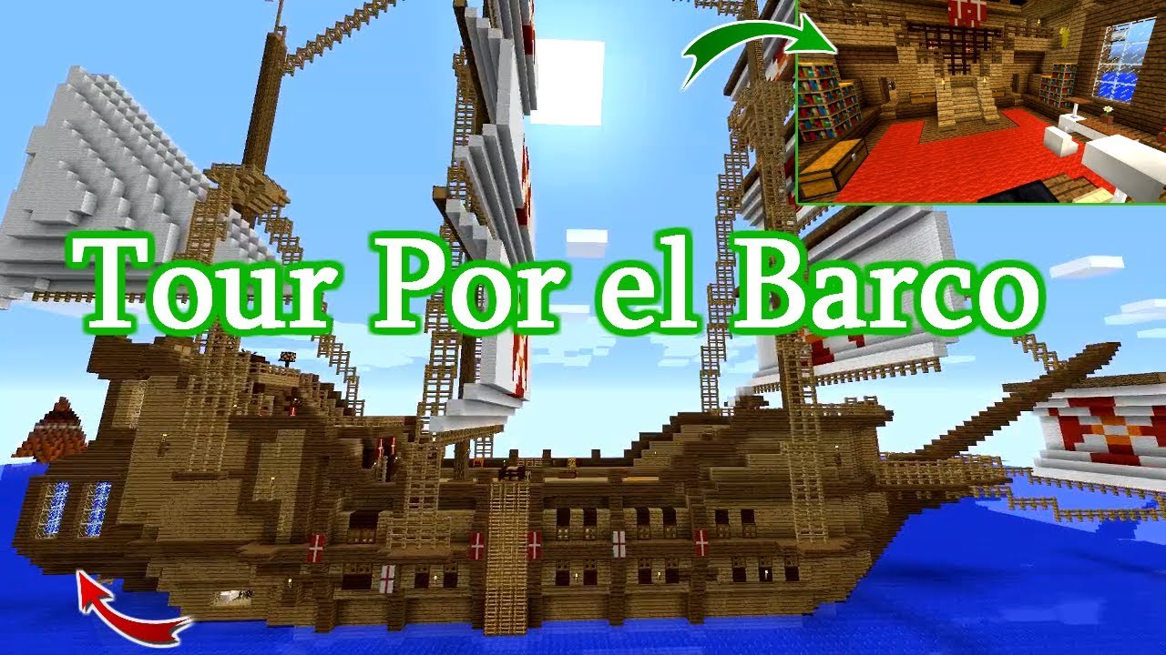 Recorriendo Increíble Barco de Minecraft (Galeón) - YouTube