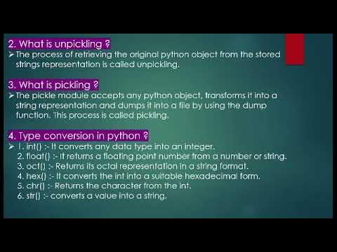 Python interview questions & Answers Part 2 | #coding | TCS, WIPRO, INFY | Freshers - YouTube