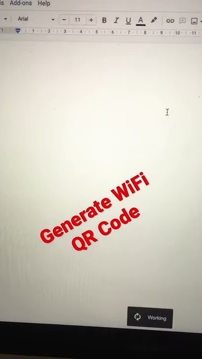 Easily Generate Wifi QR Code using Google Docs - YouTube
