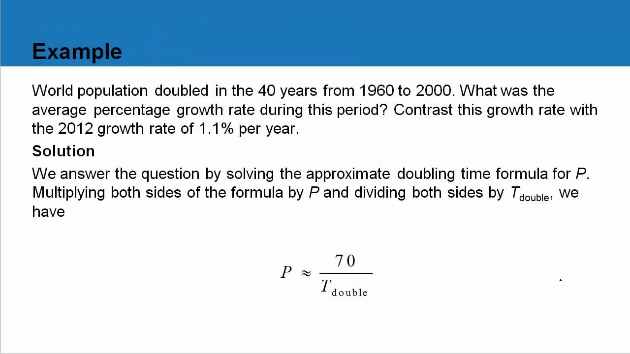Doubling Time Formula