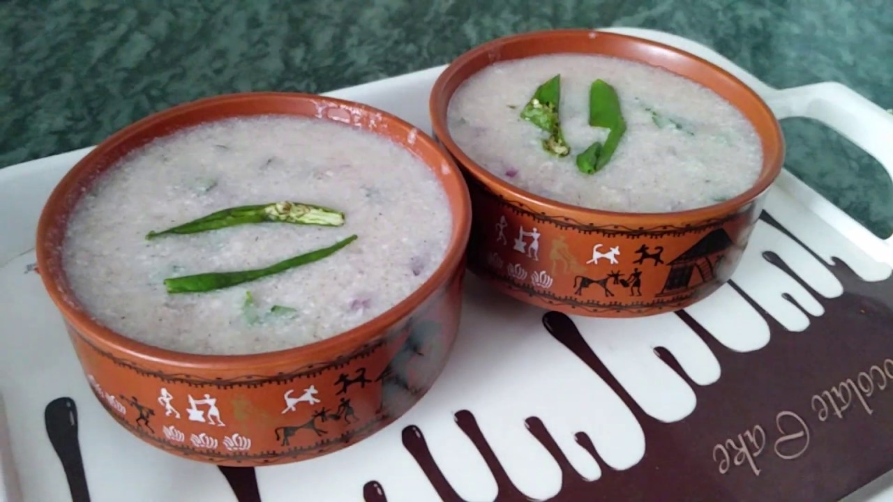 Ragi koozh Recipe - south Indian healthy recipe - YouTube