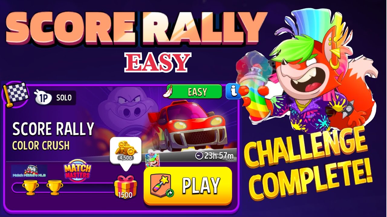 Color Crush Solo Challenge Score Rally 6 Moves 1,500 points with SE ...