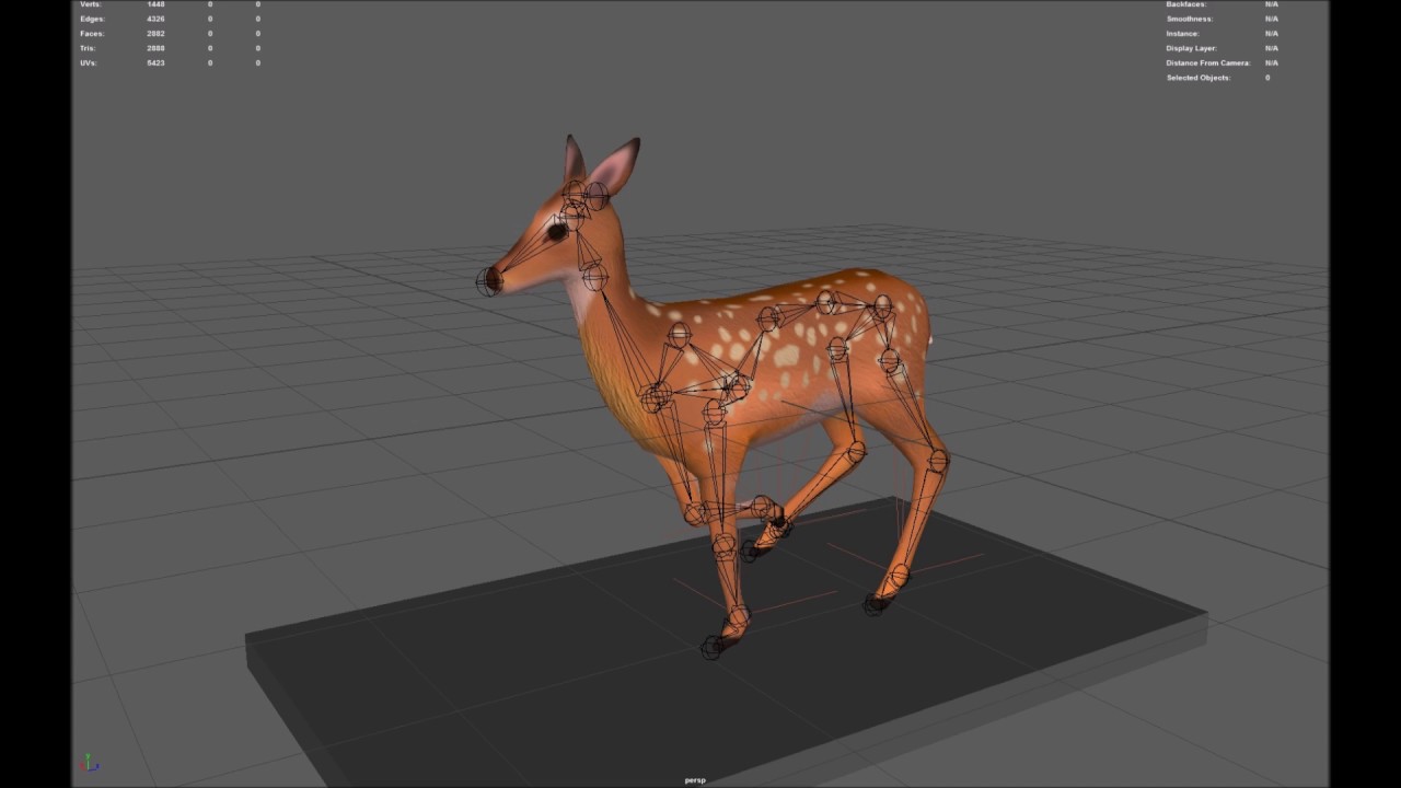 Low-Poly Deer Running Animation - YouTube