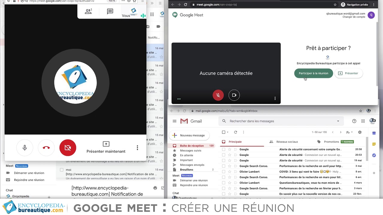 Créer facilement une visio conférence avec Meet de Google - YouTube