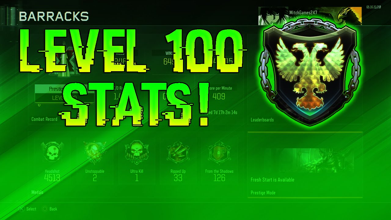 LEVEL 100 MULTIPLAYER STATS! - YouTube