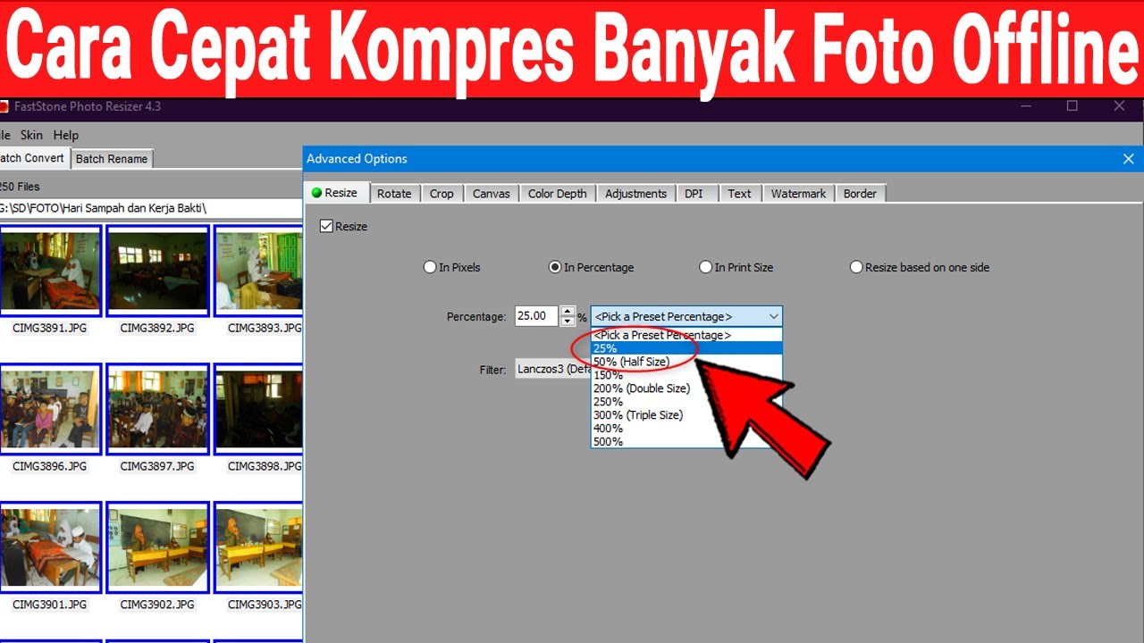Cara Cepat Kompres Foto Offline Dalam Jumlah Banyak - YouTube