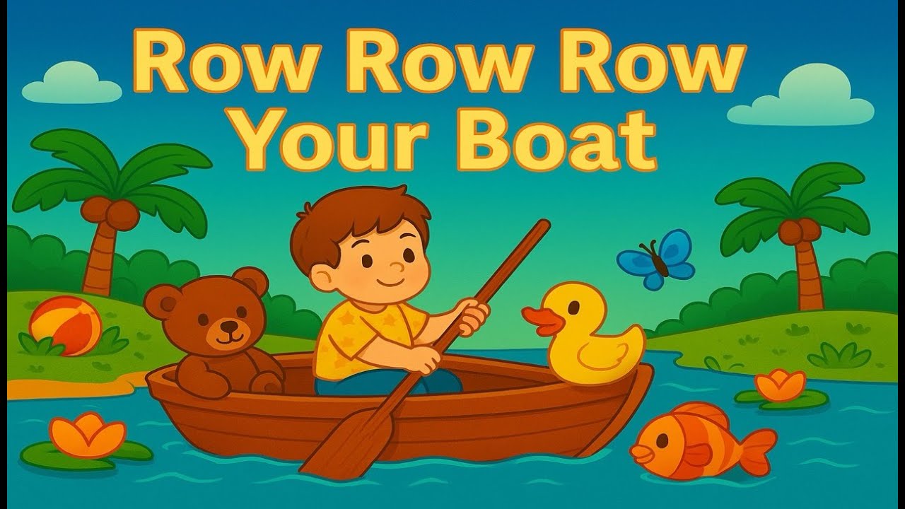 Row Row Row Your Boat 🚣‍♂️ | AI Animated Tropical Toy Island Sing-Along ...