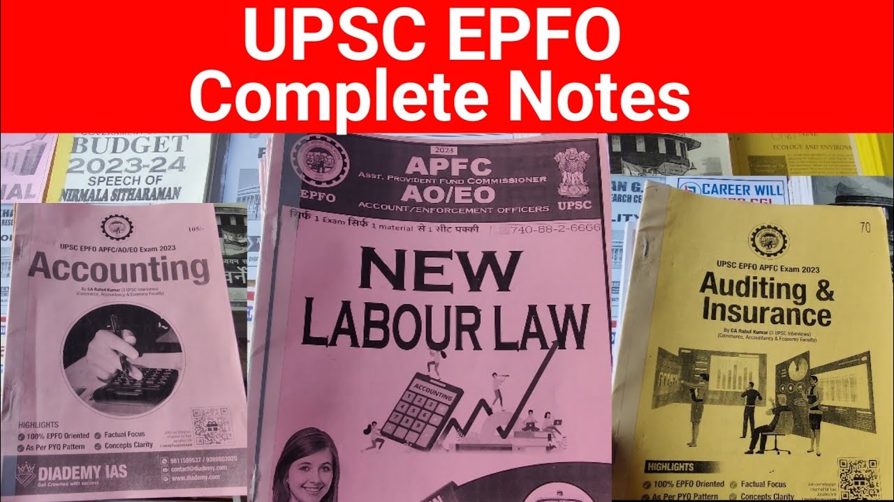 UPSC EPFO Complete Notes review - YouTube