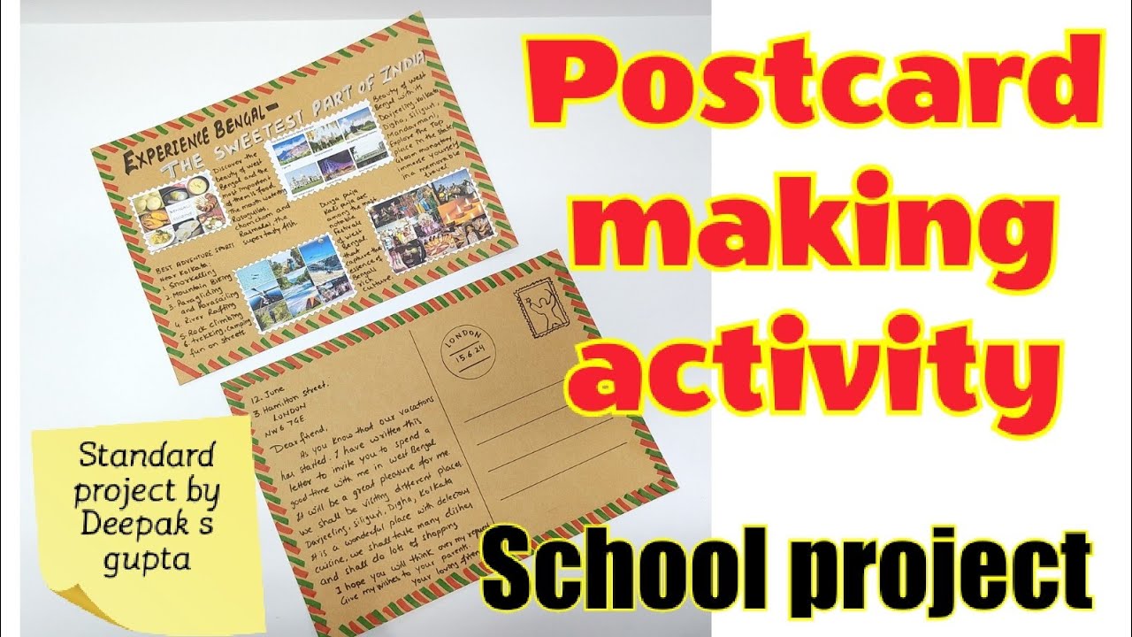 Postcard activity school project #postcard #postcards # ...