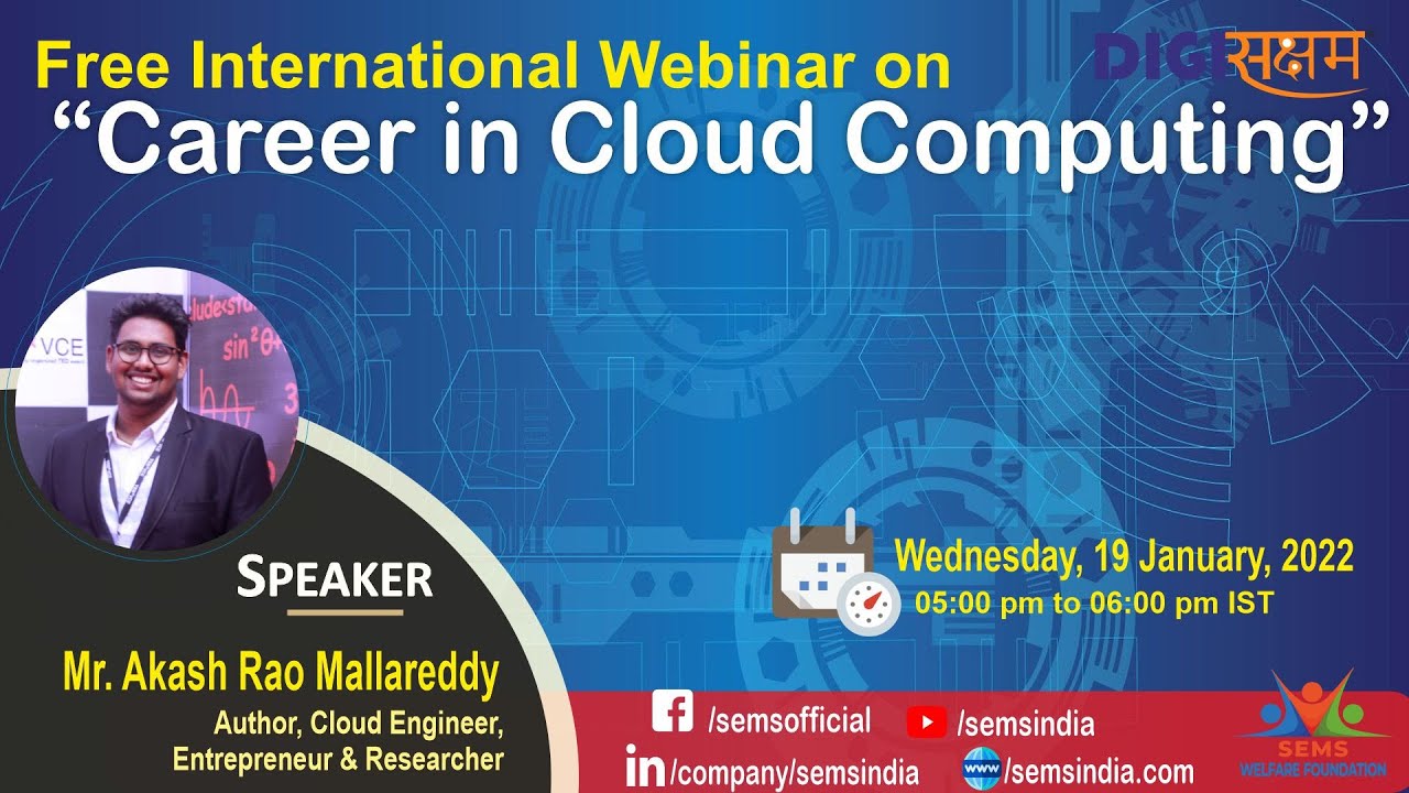 International Webinar on "Career in #Cloud Computing"| #DigiSaksham ...