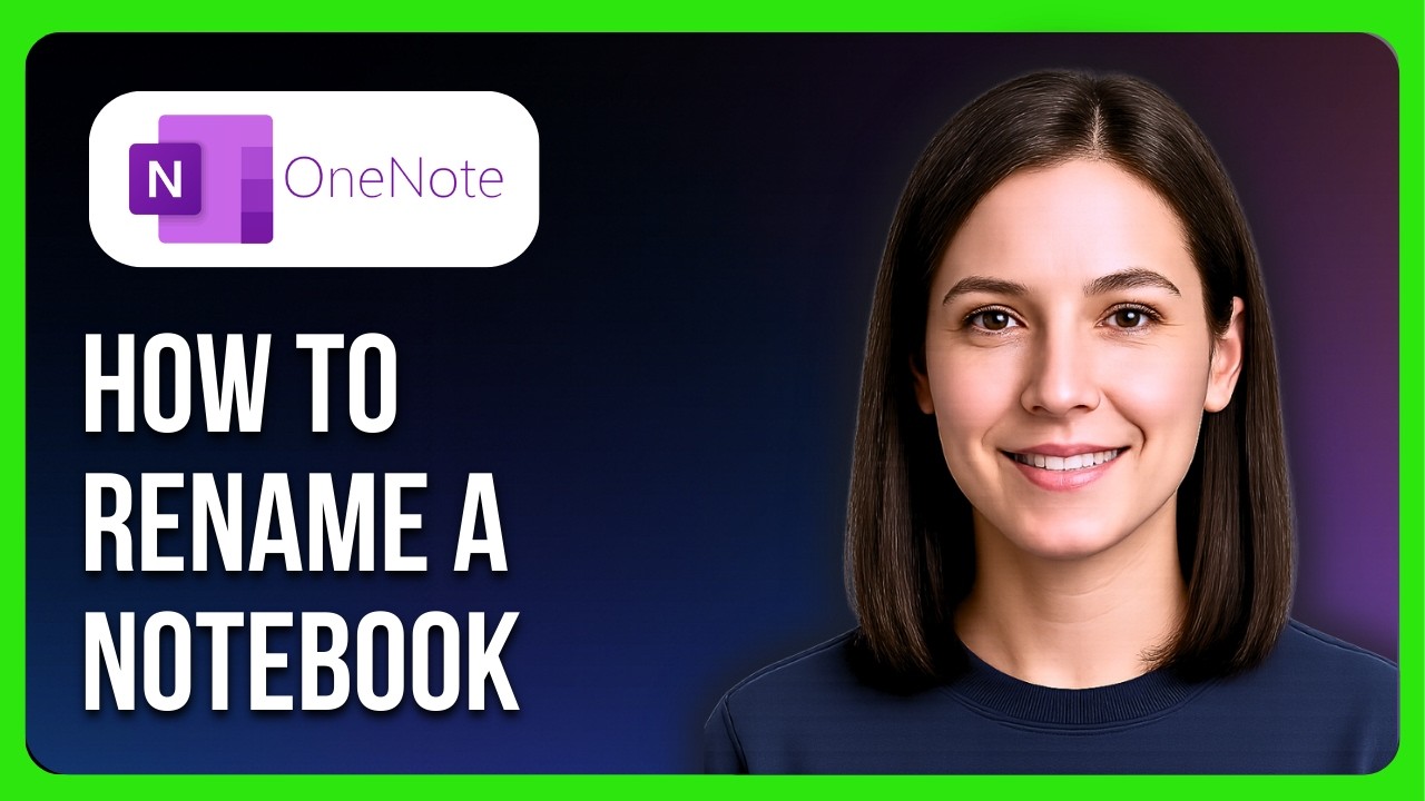 How to Rename a Notebook in Microsoft OneNote - YouTube