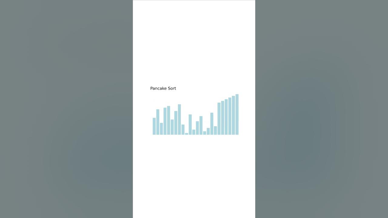 Pancake Sort #algorithmexplained #algorithmvisualization #sortingalgorithms #datascience - YouTube