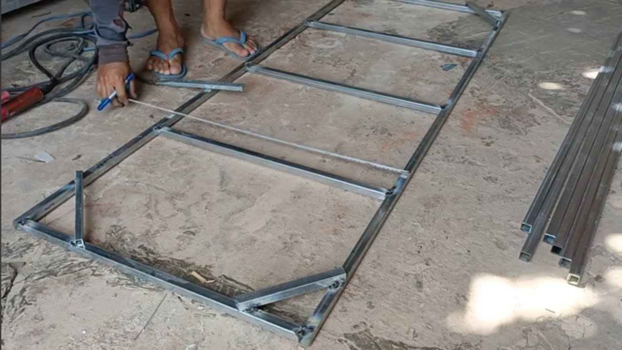 Một cách hay nhất để lấy vuông và hàn khung sắt cùng kích cỡ. Take the square iron frame | Hoàn ...
