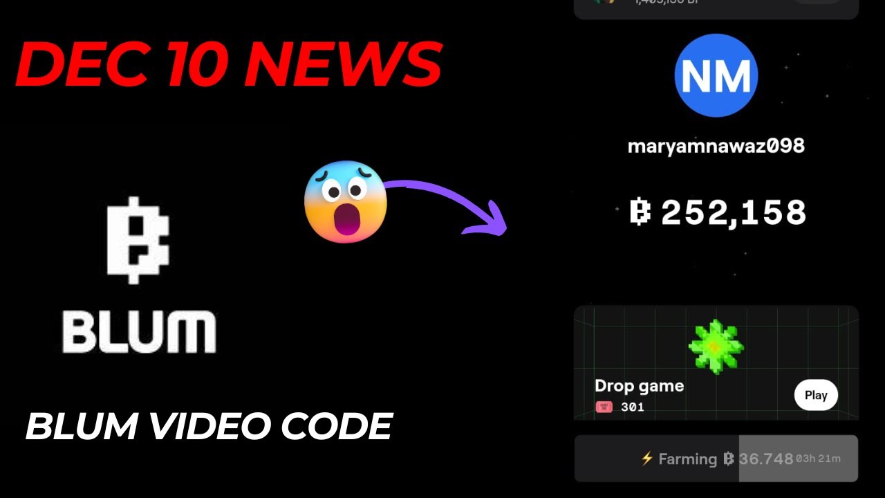 Dec 10 news blum code | Blum today verification code | Blum video code ...