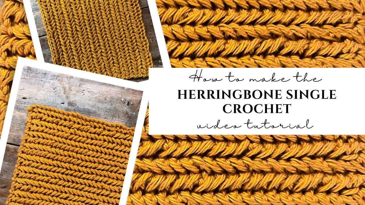Herringbone Single Crochet Stitch Tutorial | How to Crochet - YouTube