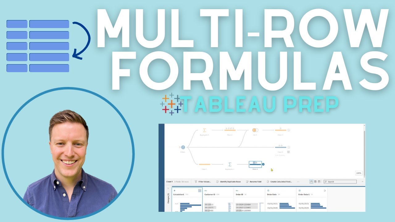 How to Create Multi-Row Formulas in Tableau Prep (Difference From ...