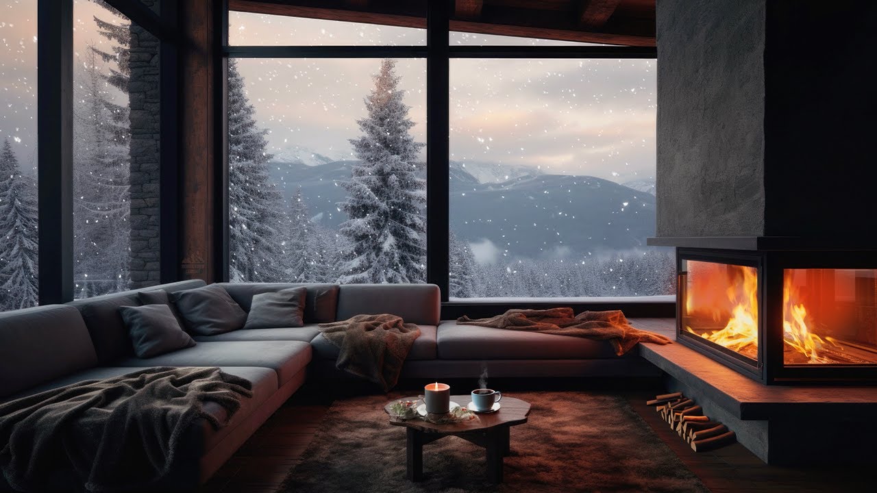 Soothing Fire & Snow Ambience ASMR for Relaxation and Sleep 🌨️🔥 - YouTube