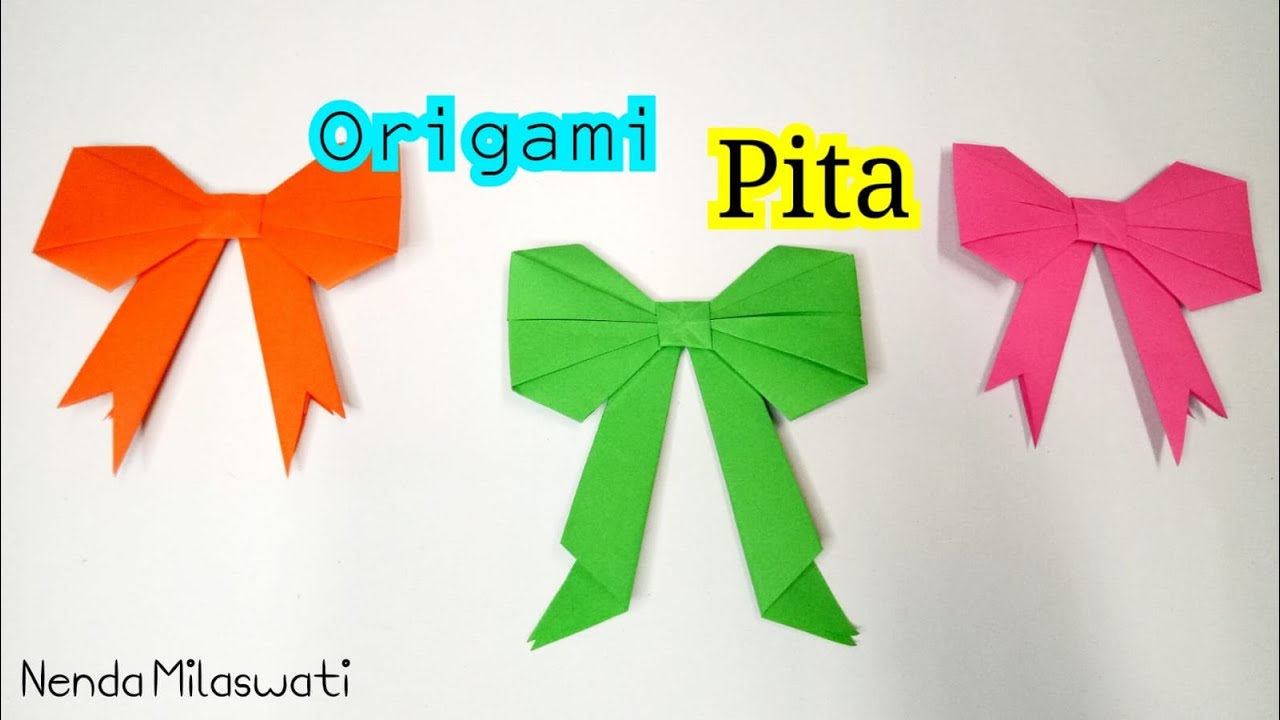 Cara Membuat Origami Pita || Origami Pita mudah || How to make Origami ...