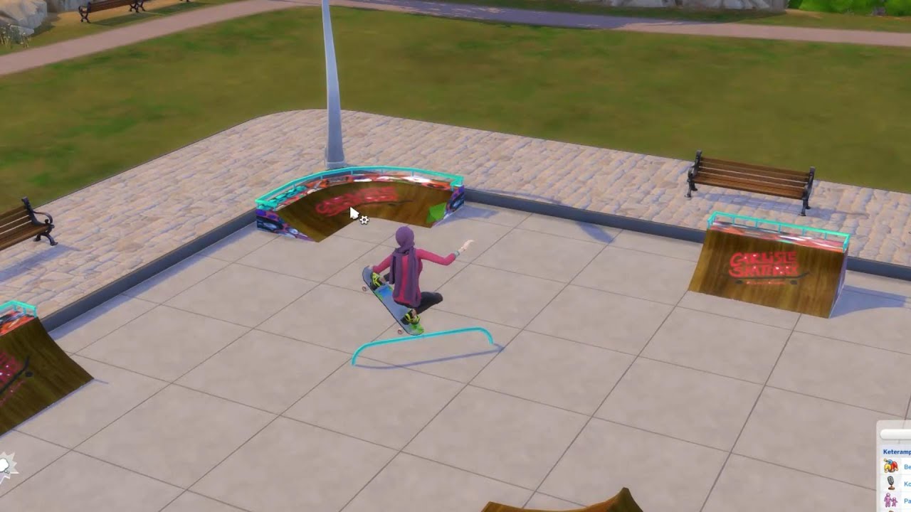 the sims 4 skatepark fuction - YouTube