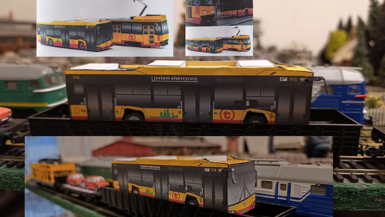 Autobus Solaris Urbino 12 IV ZTM Warszawa model kartonowy wydawnictwa ...