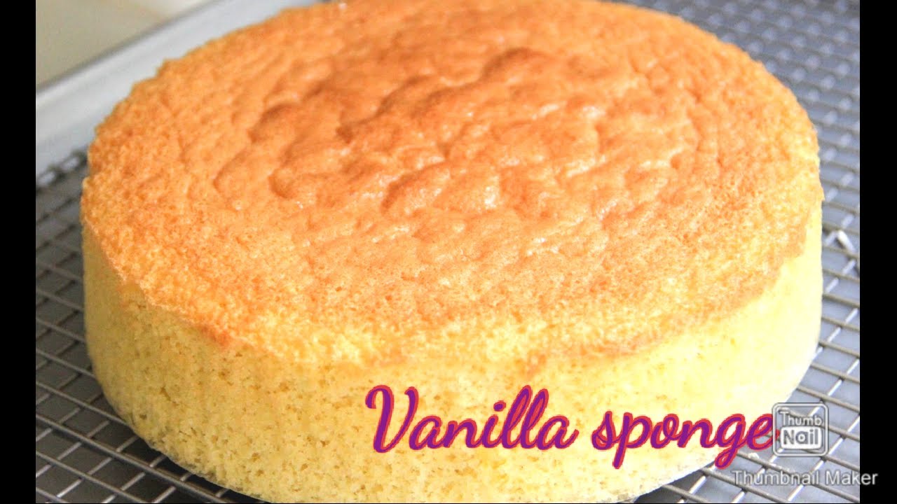 Vanilla sponge cake || basic sponge recipe without oven by Shahnila's ...