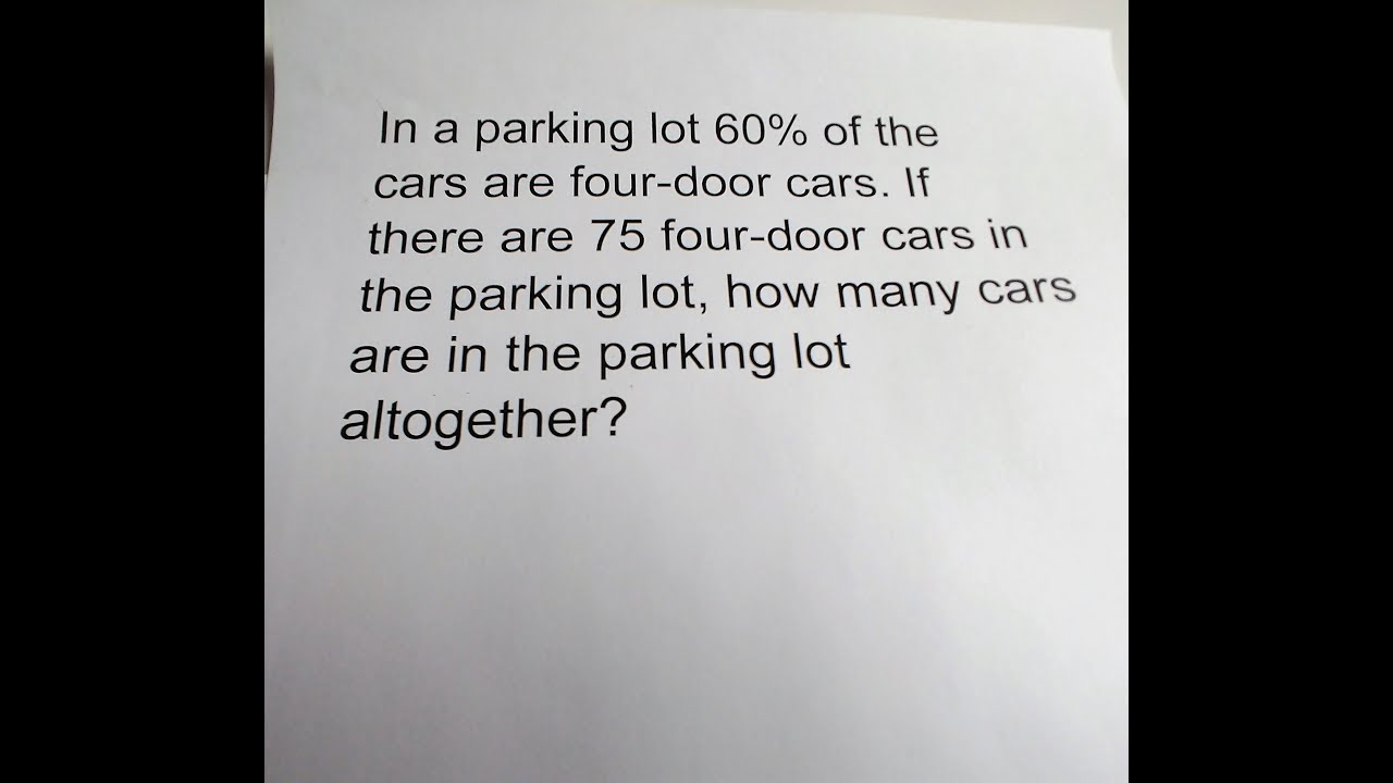 6th Grade Percent Word Problem - YouTube