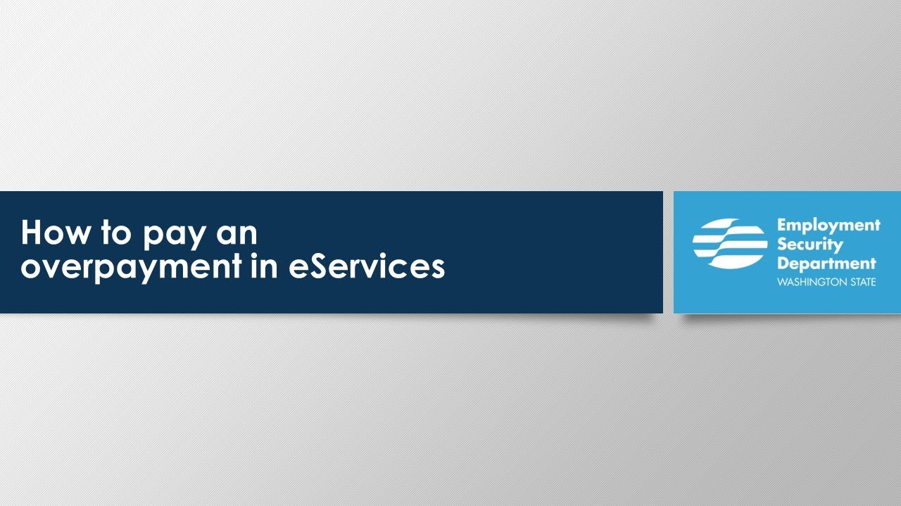 How to pay an overpayment in eServices - YouTube