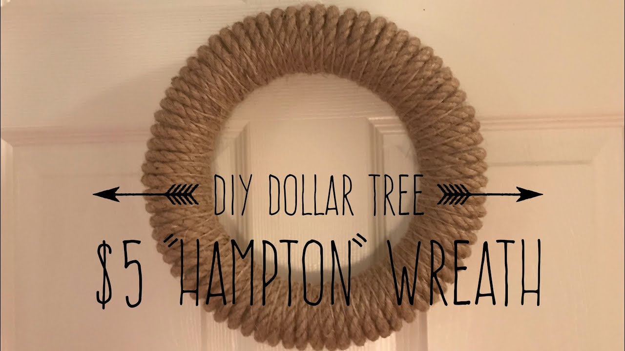 DIY Dollar Tree Hampton Wreath - YouTube