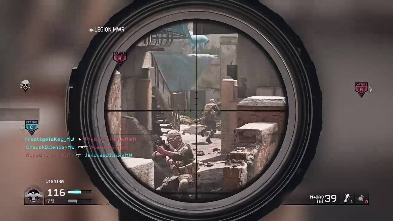 COD MWR - CROSS FIRE SNIPING! Multiplayer Gameplay - YouTube