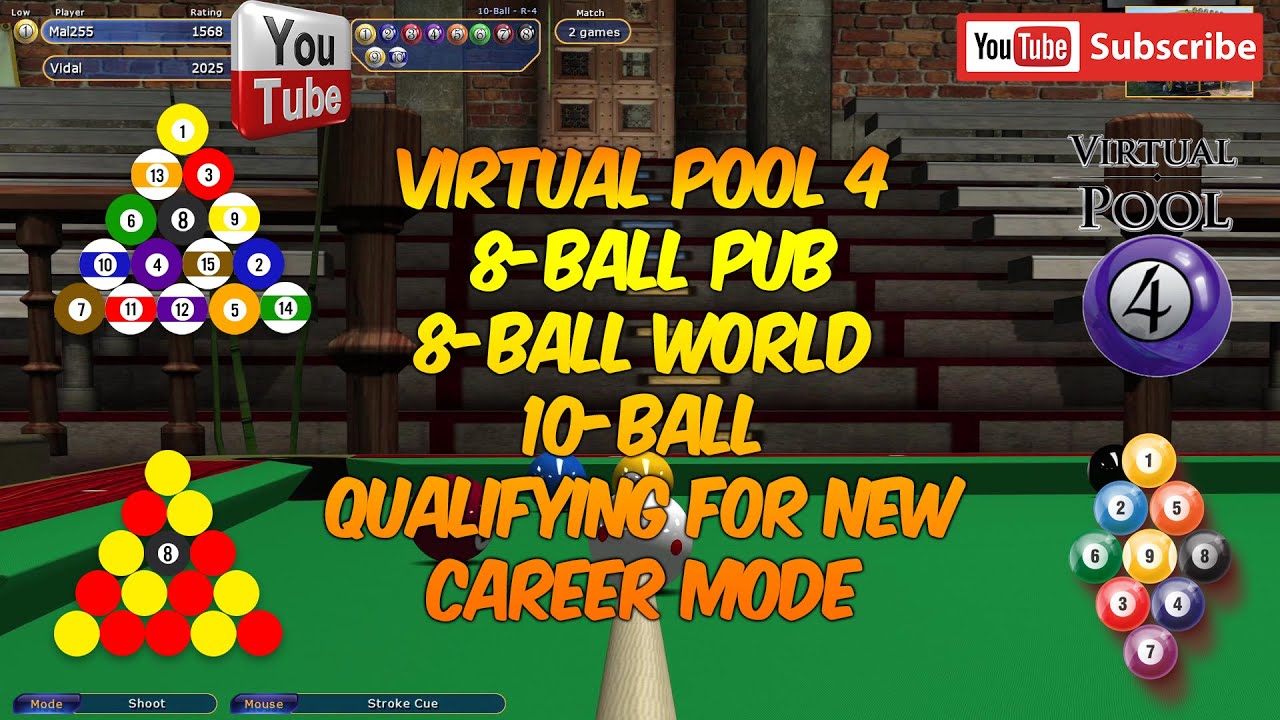 Virtual Pool 4 | Qualifying For New Career Modes | 8 Ball World, Pub ...