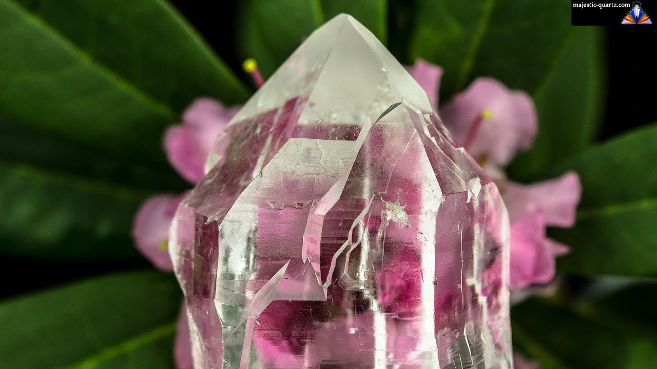 q192 - Silver Light Clear Quartz Lightbrary Cathedral Crystal - YouTube
