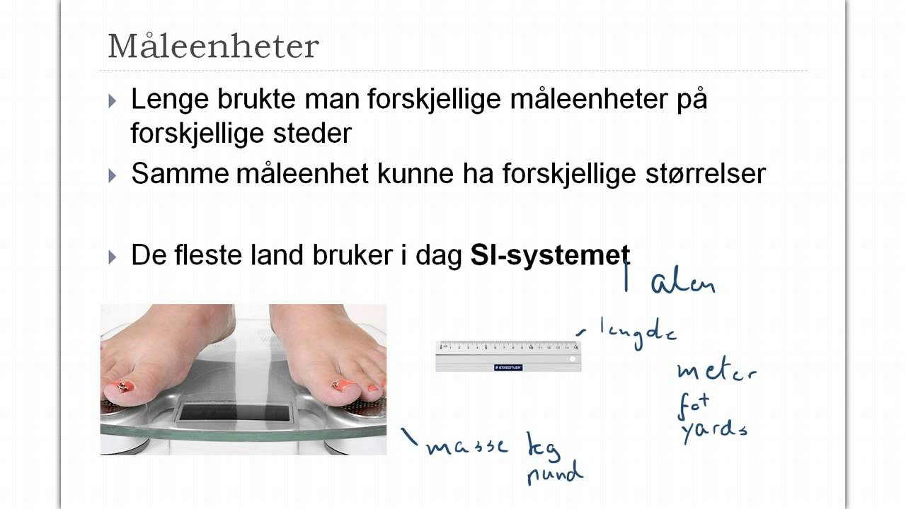 Størrelser, enheter og SI-systemet - YouTube