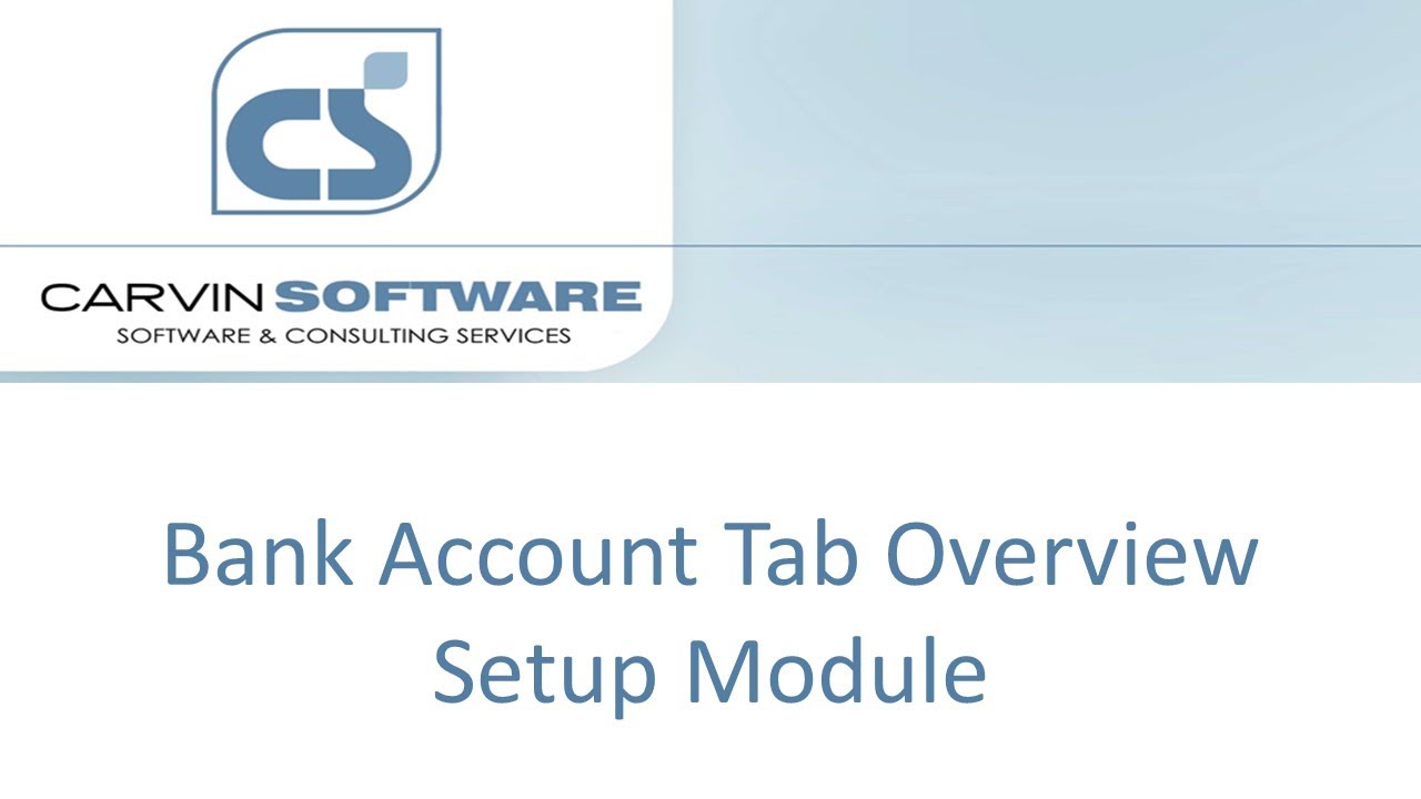Setup Module Bank Account Tab Overview - Staffing Complete - YouTube