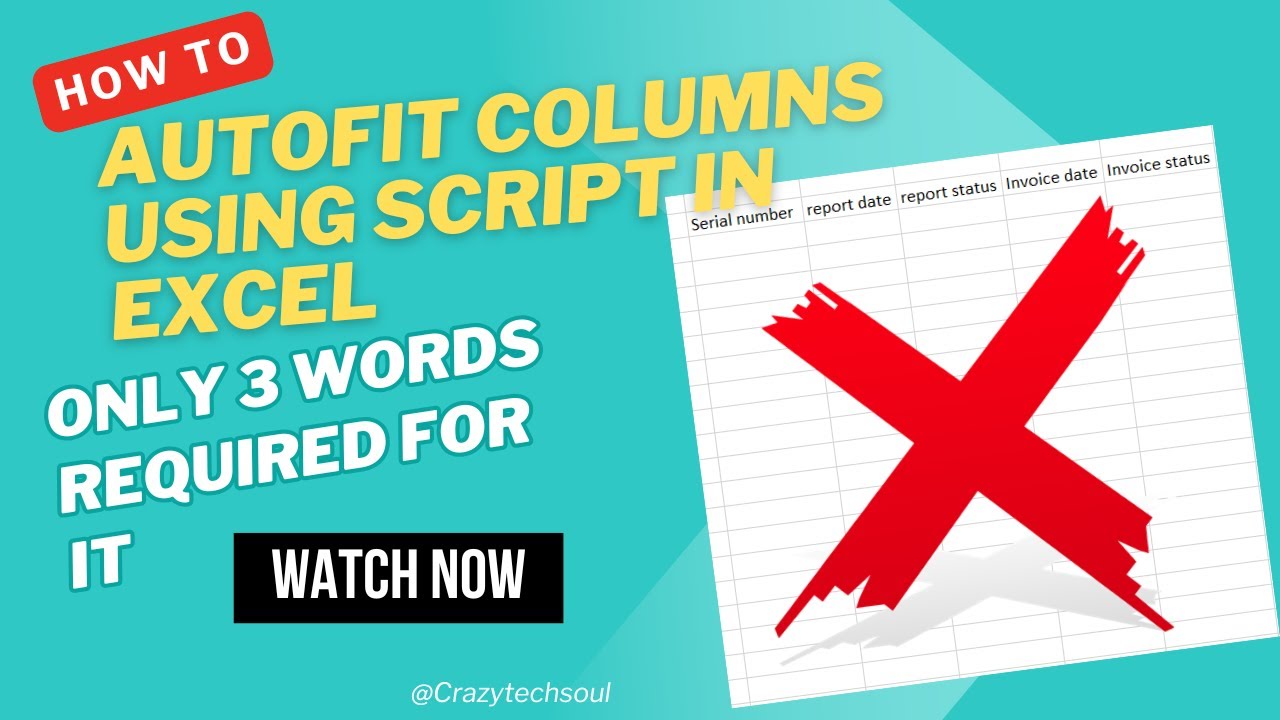 Auto alignment of columns in excel using VB Script using 3 words #new # ...