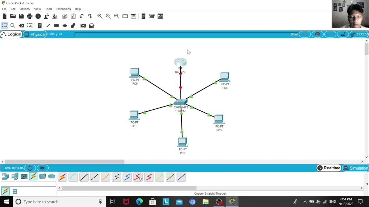 tutorial membuat jaringan sederhana dari Cisco packet trecer - YouTube