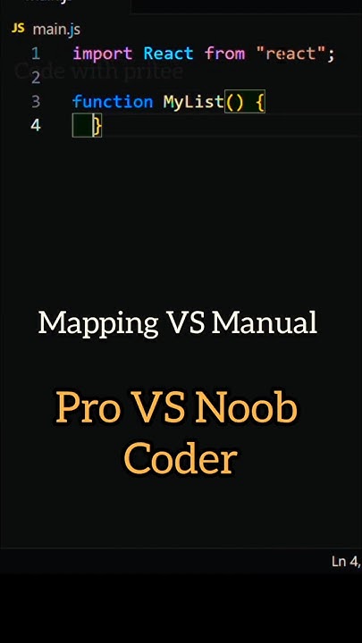 Pro Vs Noob Coder Mapping Vs Manual Coding React Programming