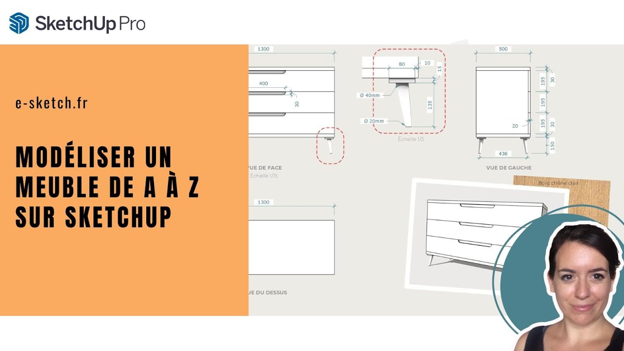 Modéliser un meuble 3D en SketchUp de A à Z - YouTube