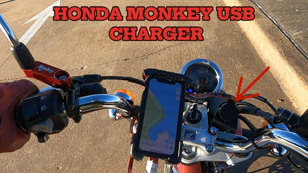 How to install a Phone USB Charger to a Honda Monkey - YouTube